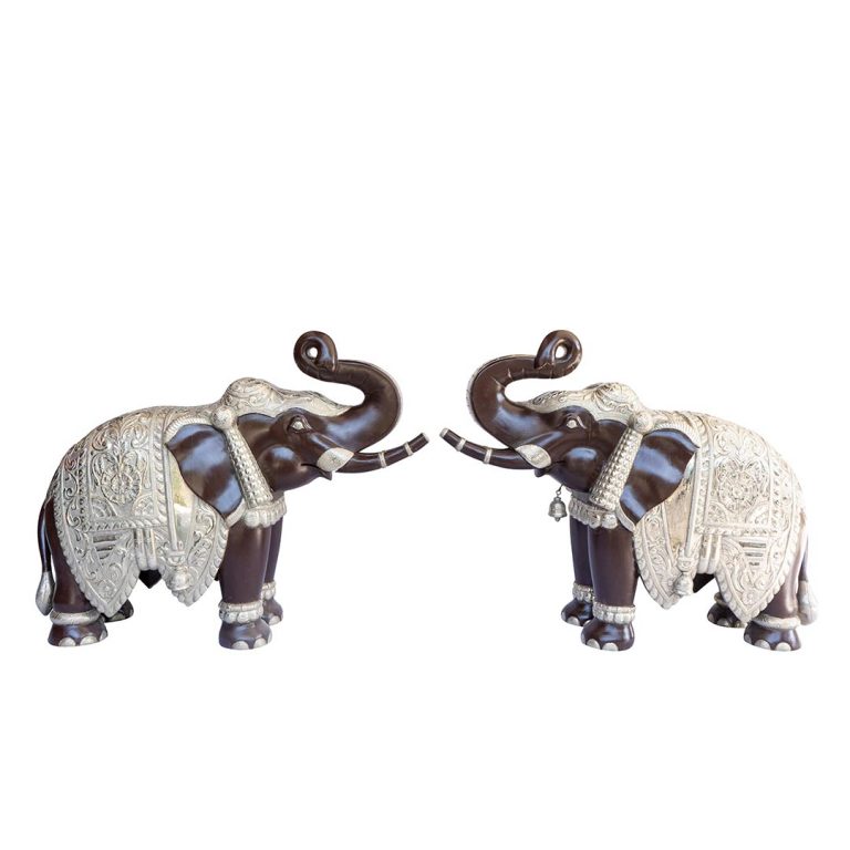 Buy Hand Painted Airawat Elephant Wood by ArtistArt Online - Animal ...