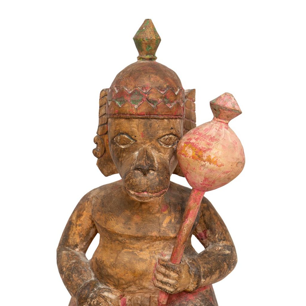 Hanuman Bust Statue, 21 CM Ivory Looks Antique Finish Dust Marble Lord ...